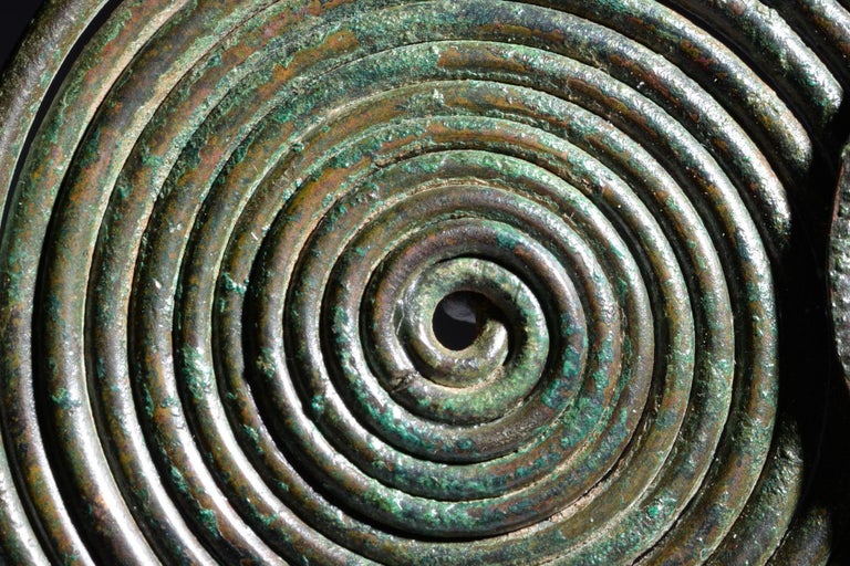 Ancient Bronze Spiral Brooch For Sale at 1stDibs