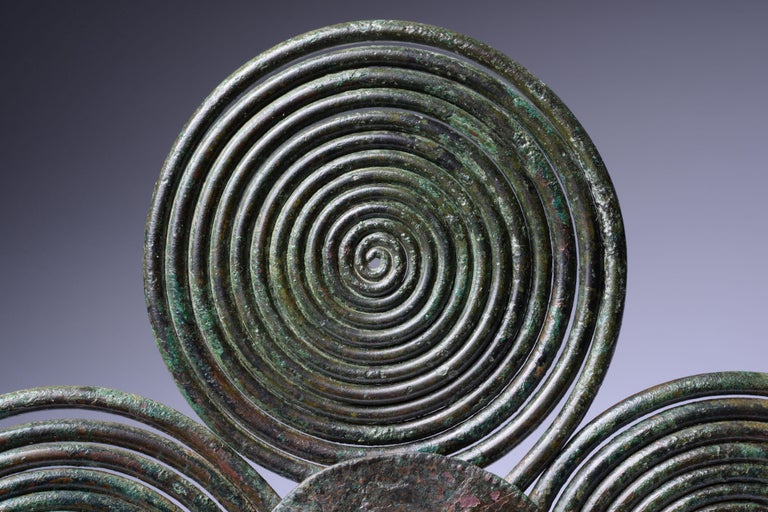 Ancient Bronze Spiral Brooch For Sale at 1stDibs