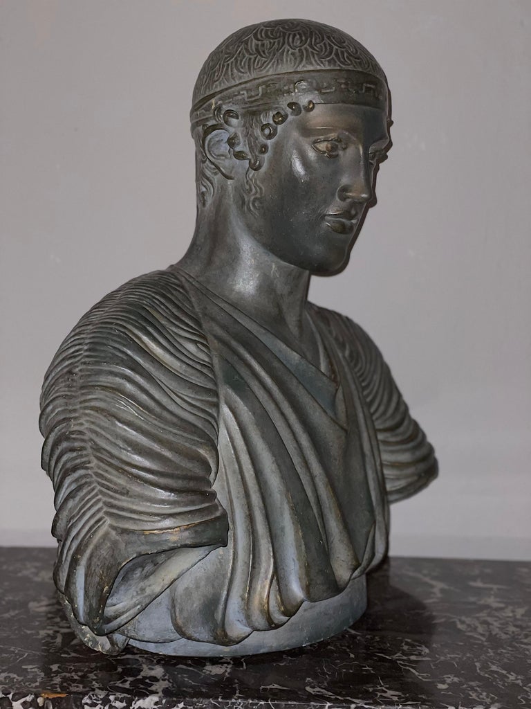 Ancient Bust of Heniokhos 'Auriga', 19th Century For Sale at 1stDibs