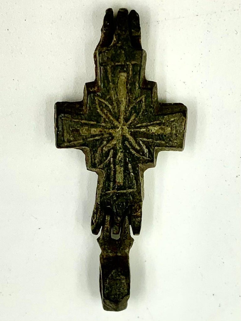 Ancient Byzantine Bronze Double-Sided Engraved Reliquary Cross, 9th ...