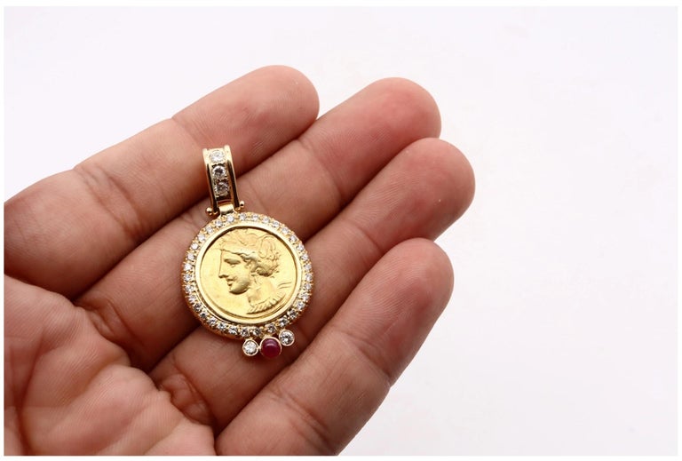 Ancient Carthage Punic Gold Electrum Stater Coin 320 BC 18Kt Gold ...