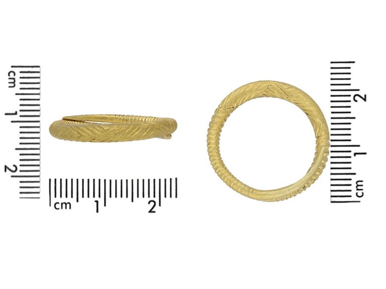 Ancient Celtic Patterned Ring, circa 1st Century BC, 1st Century AD For ...