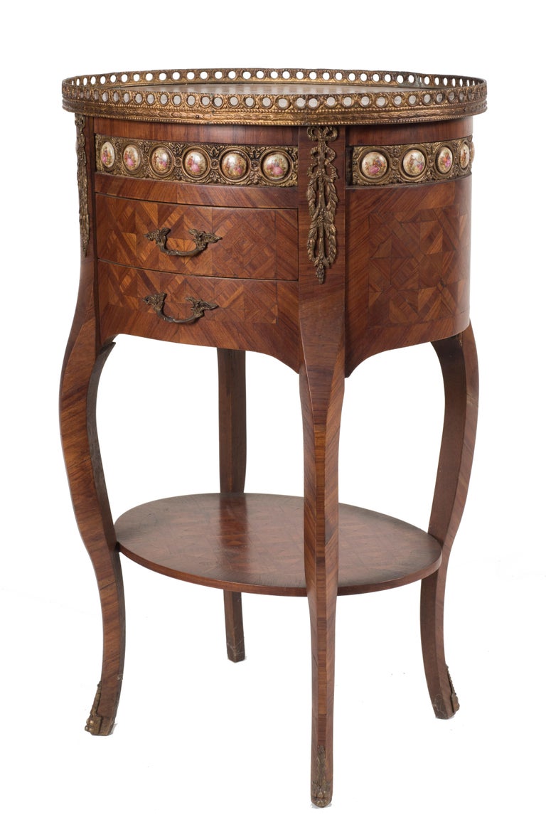 Ancient Coffee Table in Various Woods, France, End of 19th Century For ...