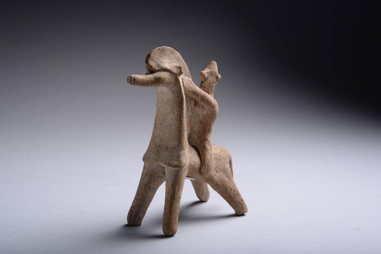 Ancient Cypriot Archaic Horse and Rider, 700 BC at 1stDibs