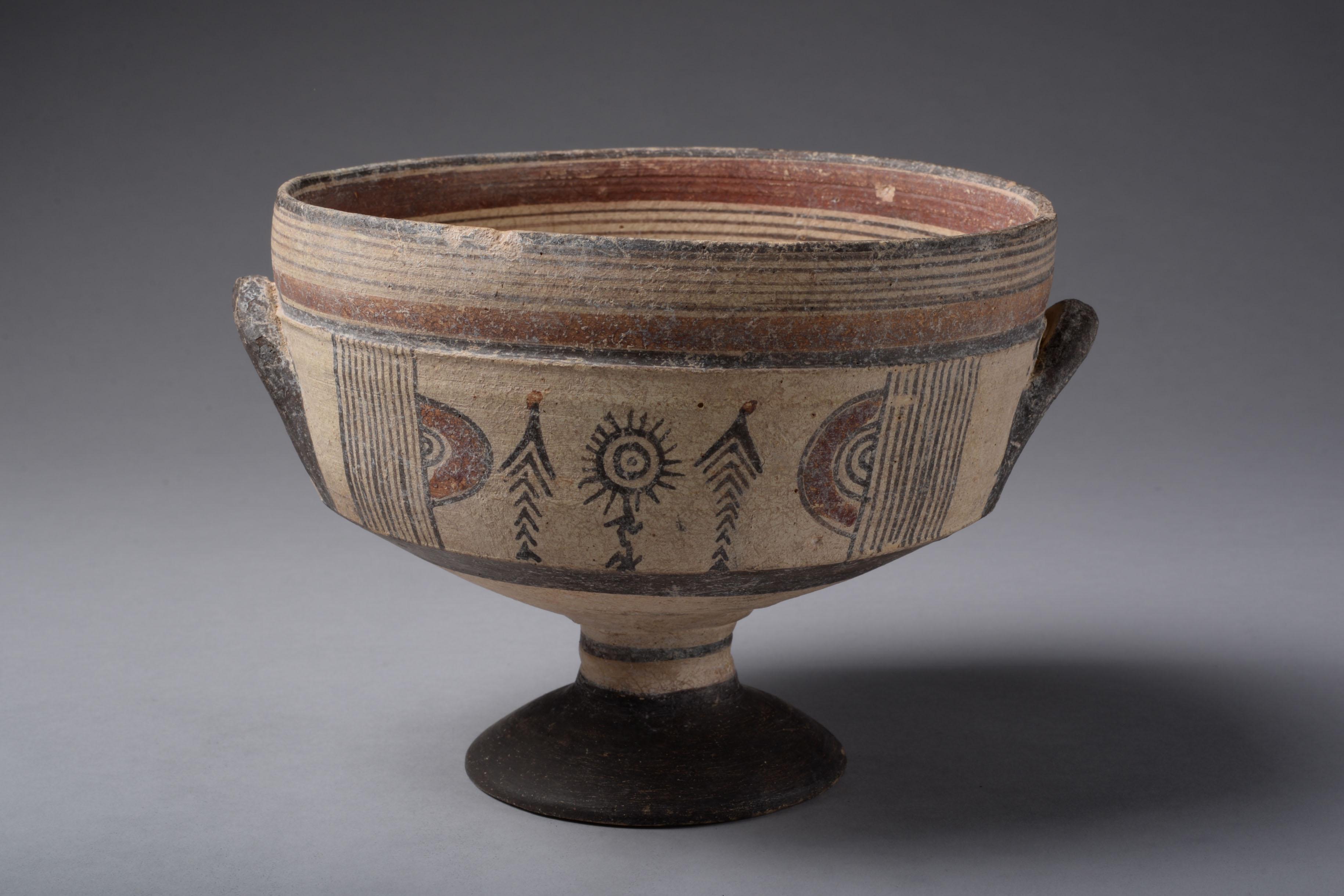 Ancient Cypriot Pottery Chalice For Sale at 1stDibs