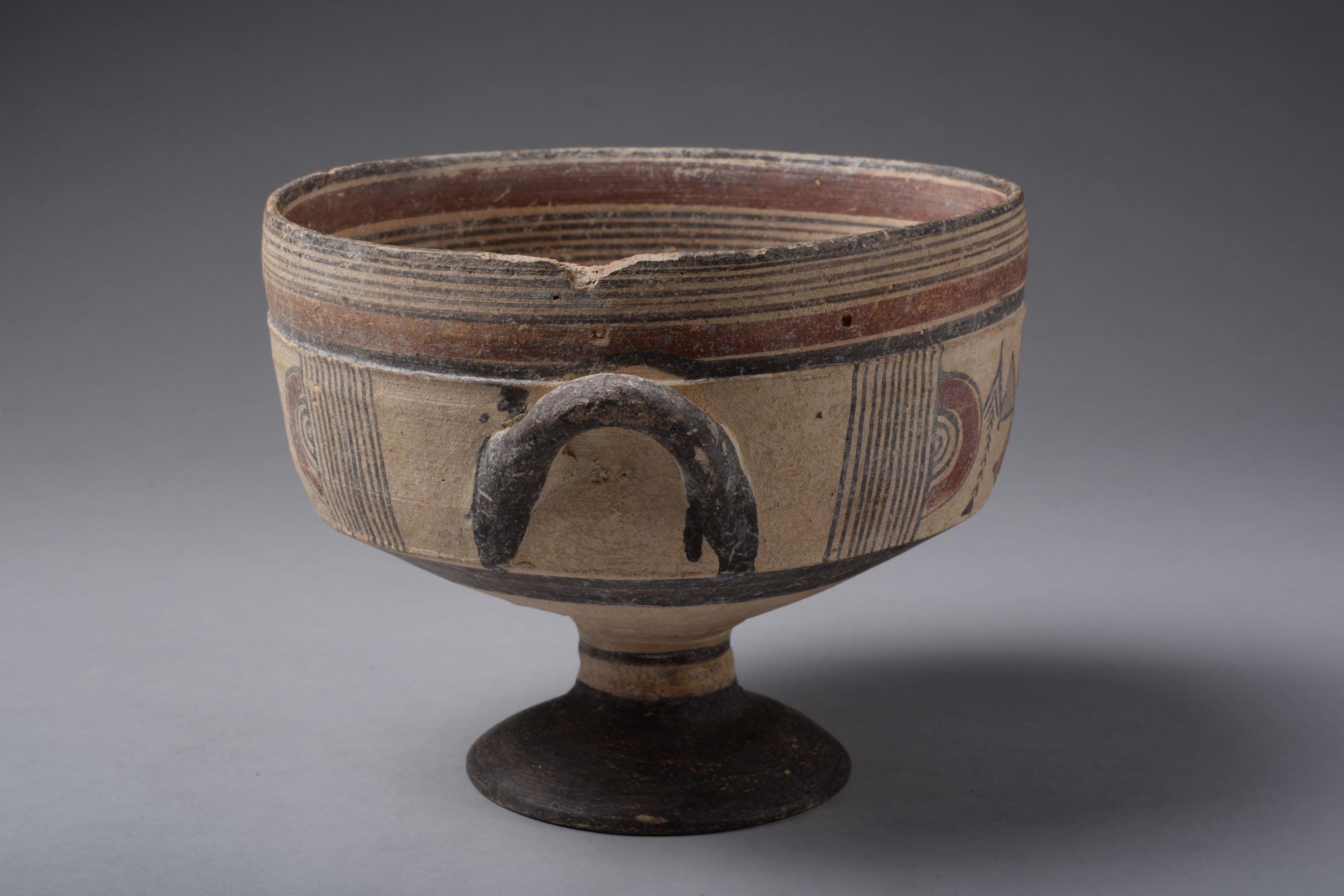 Ancient Cypriot Pottery Chalice For Sale at 1stDibs