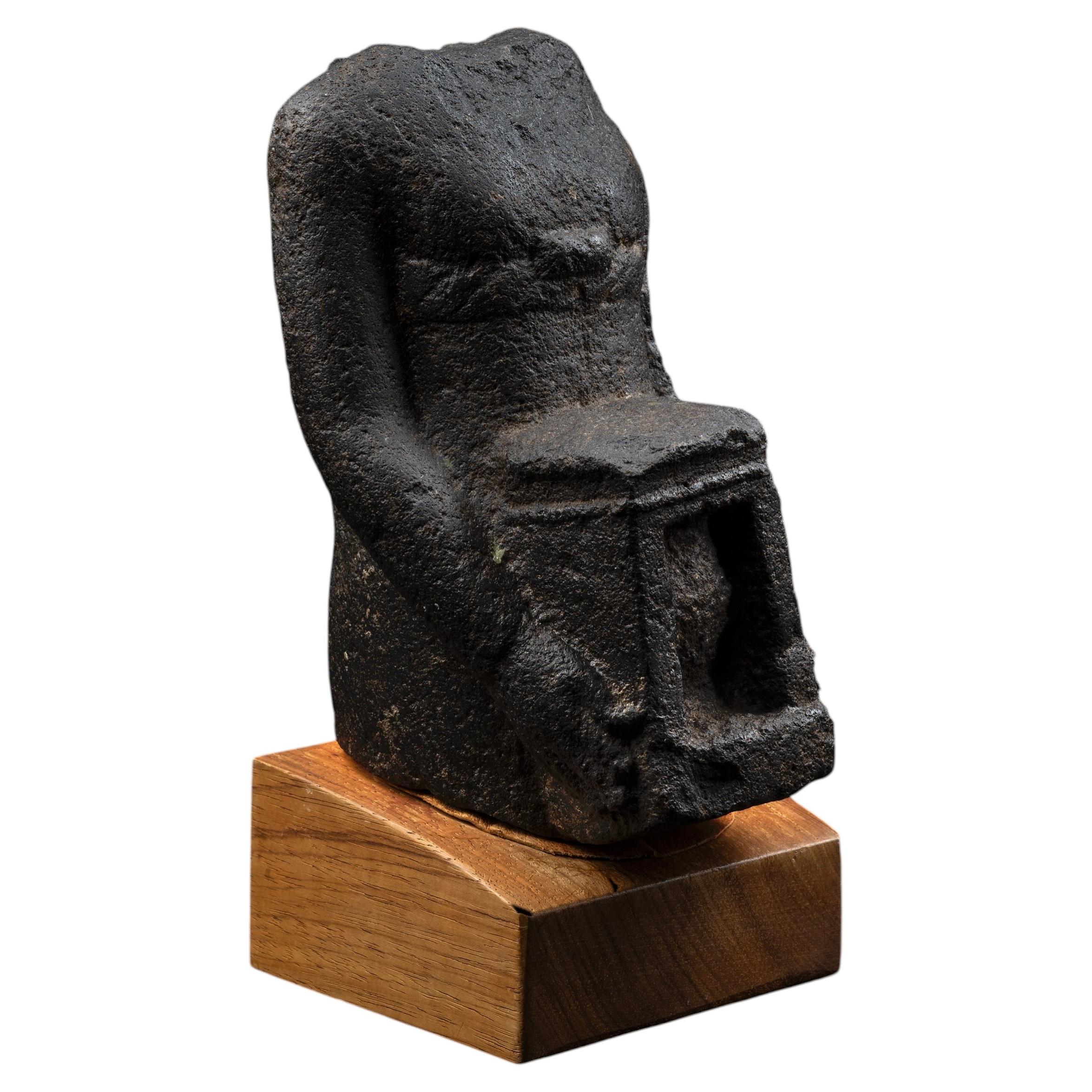 Ancient Egypt Torso of a statue of a Naophorus in basalt For Sale at ...
