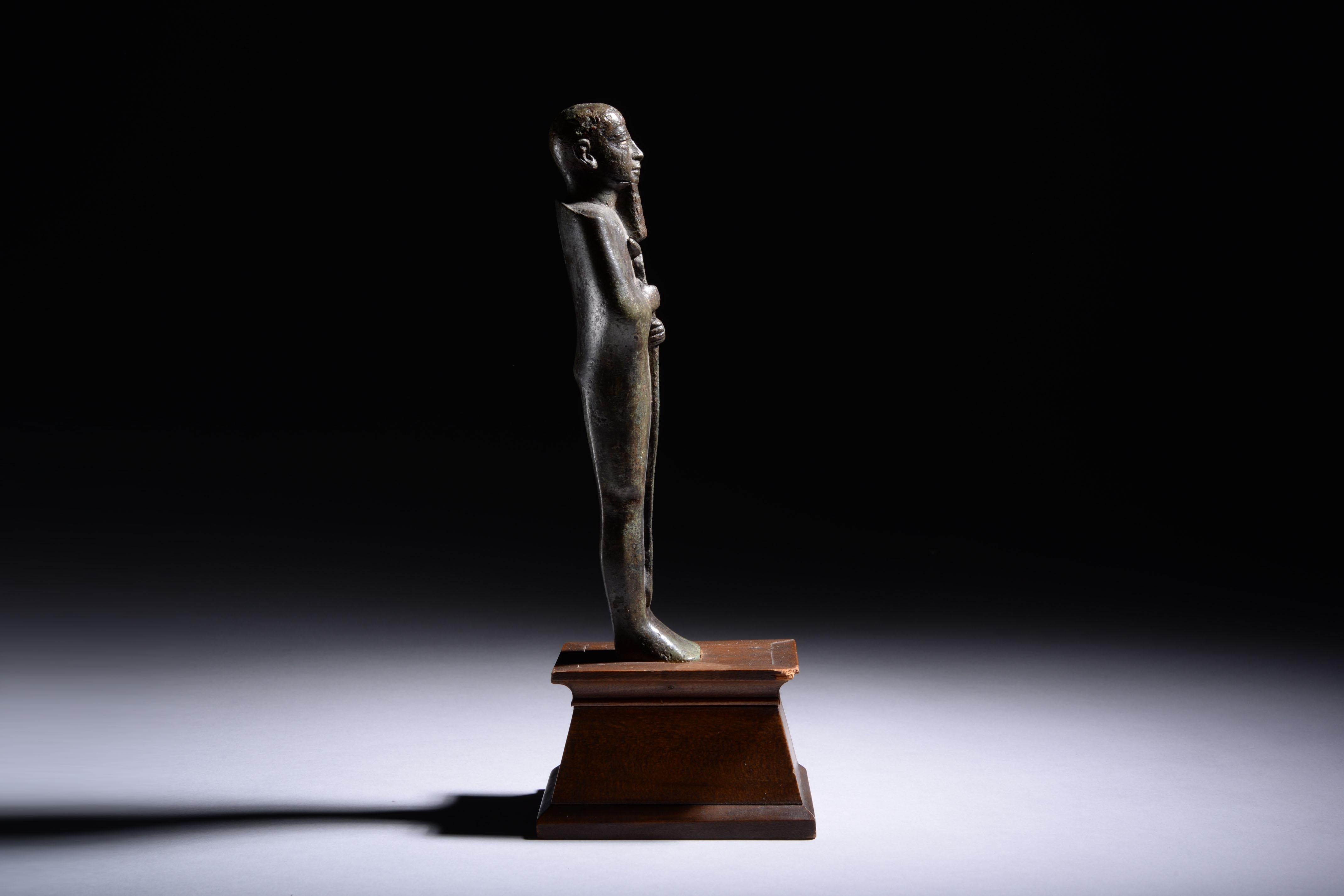 Ancient Egyptian Bronze Statue of Ptah For Sale at 1stDibs