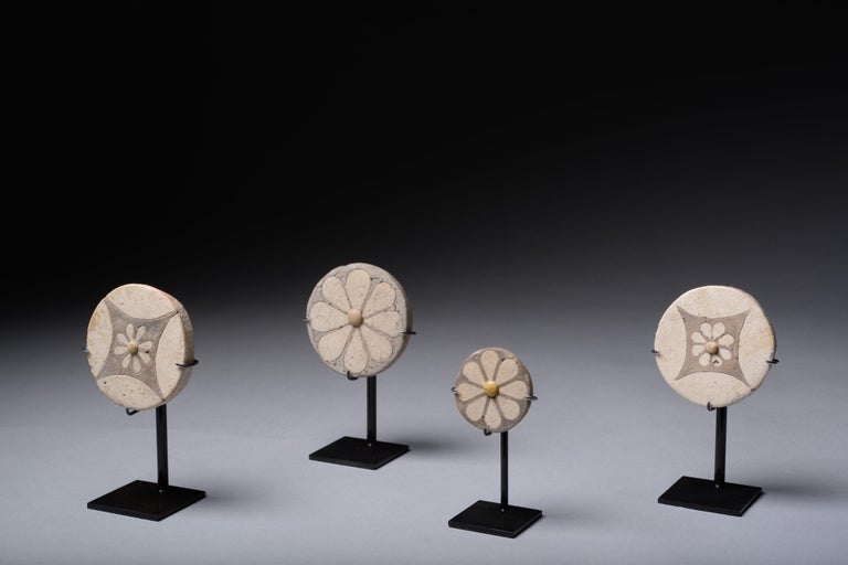 Ancient Egyptian Faience Daisy Flower Rosettes, 1550 BC at 1stDibs
