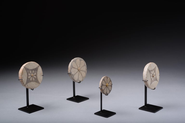 Ancient Egyptian Faience Daisy Flower Rosettes, 1550 BC at 1stDibs