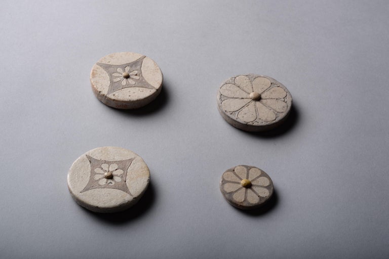 Ancient Egyptian Faience Daisy Flower Rosettes, 1550 BC at 1stDibs