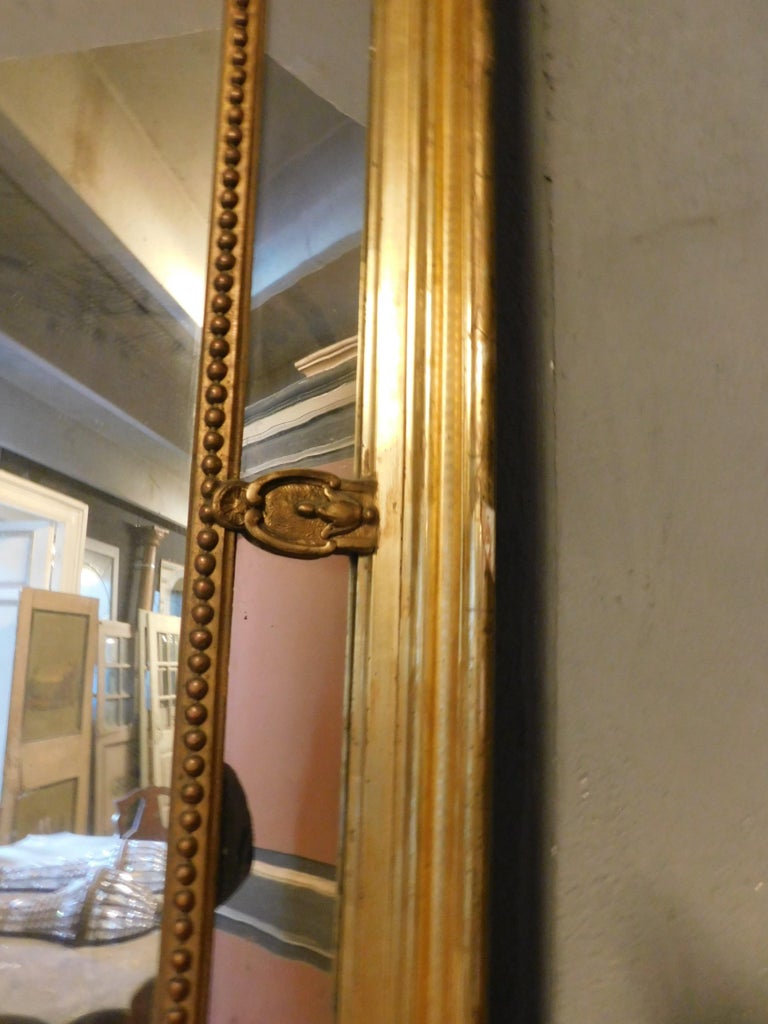 Ancient Gilded Mirror with Carved Crown, 19th Century Italy For Sale at ...