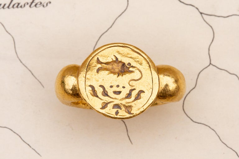 Ancient Gold Javanese Ring 9th-10th Century Fish and Lotus Flower For ...
