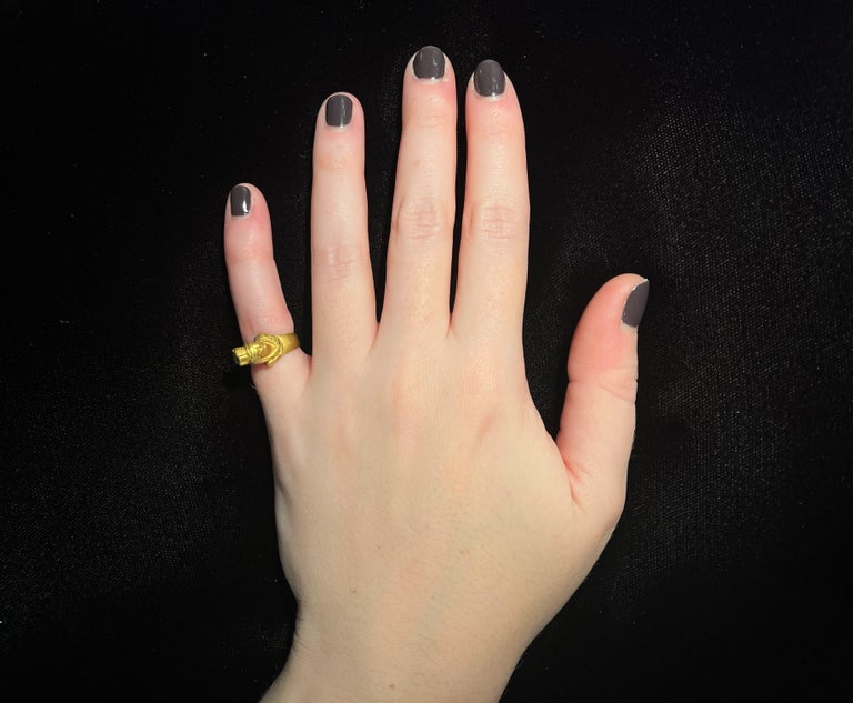 Ancient Gold Roman Ring with Bust of Tyche 'circa late 1st - 2nd ...