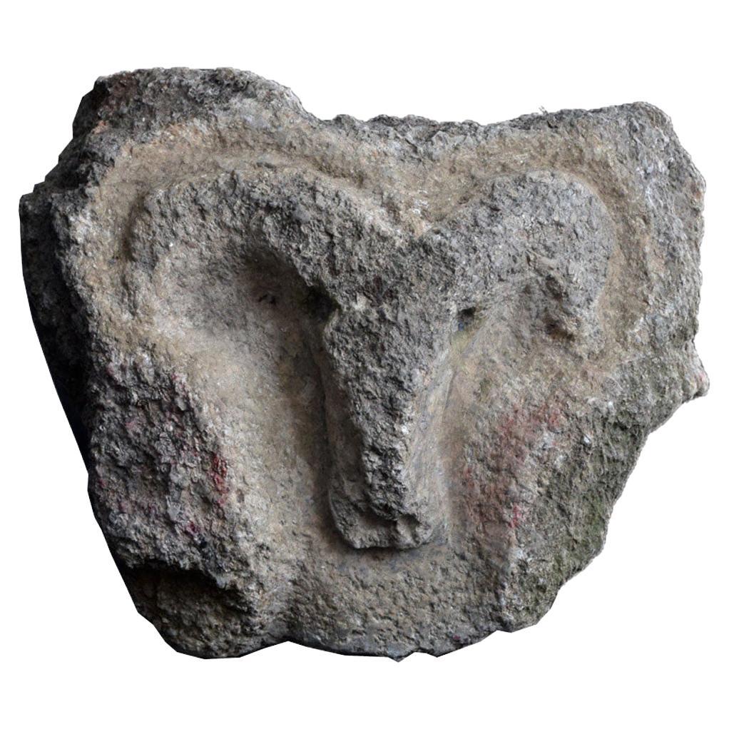 Ancient Granite Carving of a Ram’s Head at 1stDibs