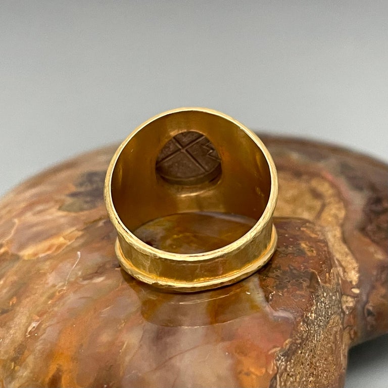 Ancient Greek 2nd Century BC Gaul Apollo Coin 18K Gold Ring For Sale at ...