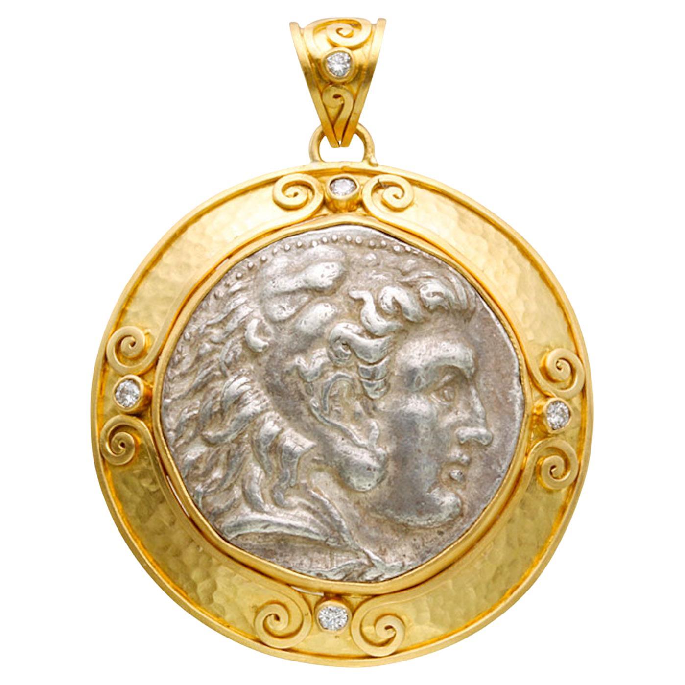 Ancient Greek 4th Century BC Ephesus Bee Coin Pendant Diamond 22K Gold ...