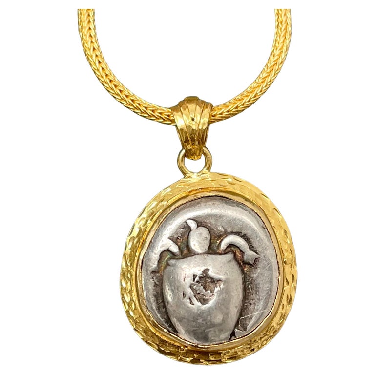Ancient Greek 6th Century BC Sea Turtle Stater Coin 18K Gold Pendant at ...