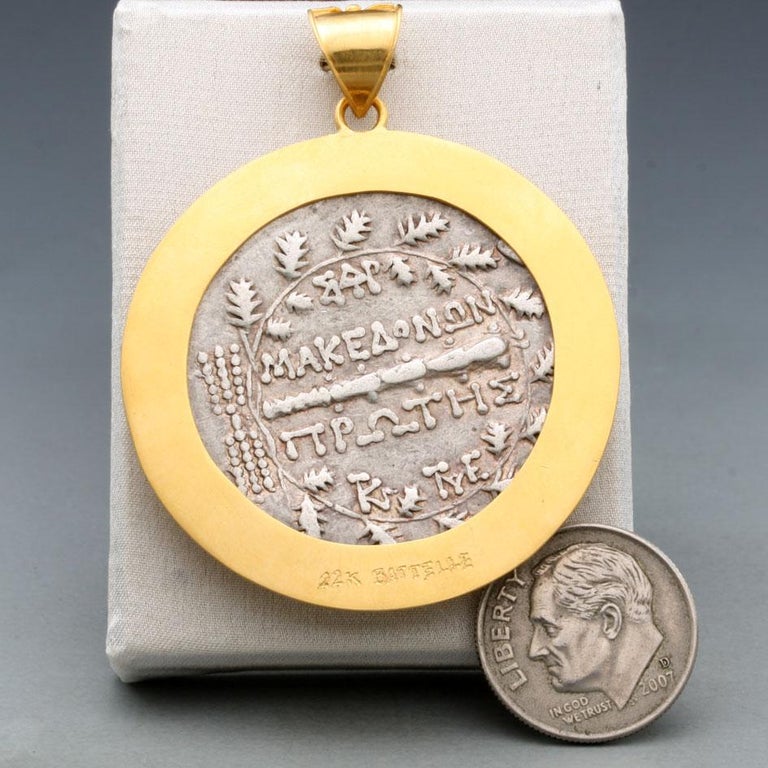 Steven Battelle Ancient Greek Artemis Coin Pendant 22k Gold For Sale at ...