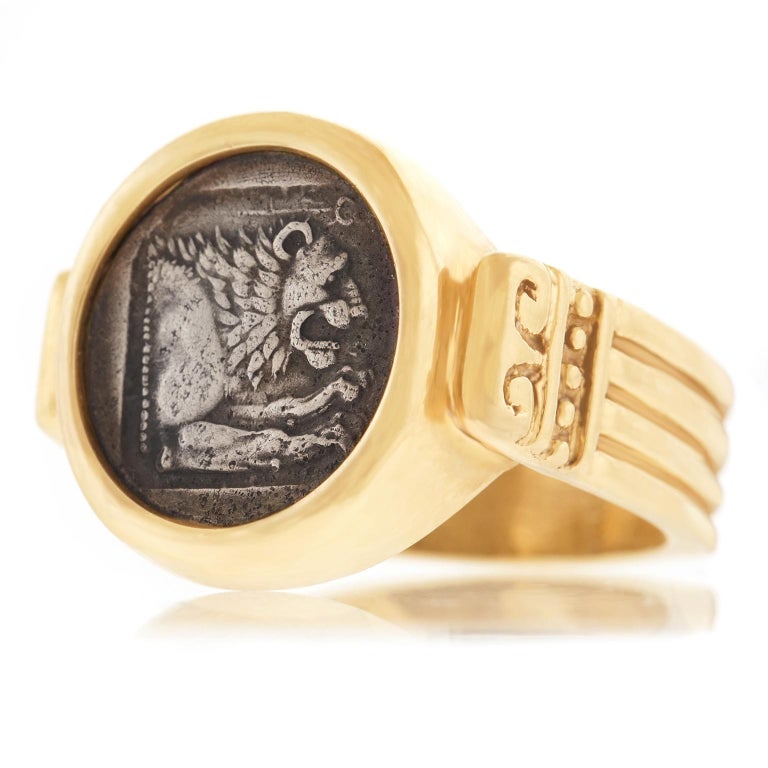 Ancient Greek Coin Ring at 1stDibs | greek coin rings