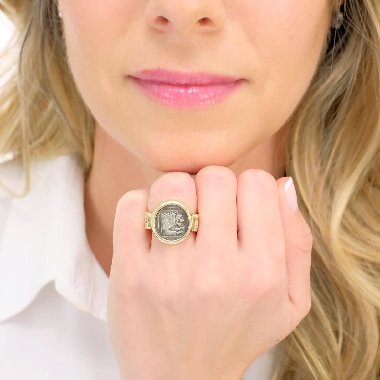 Ancient Greek Coin Ring at 1stDibs | greek coin rings