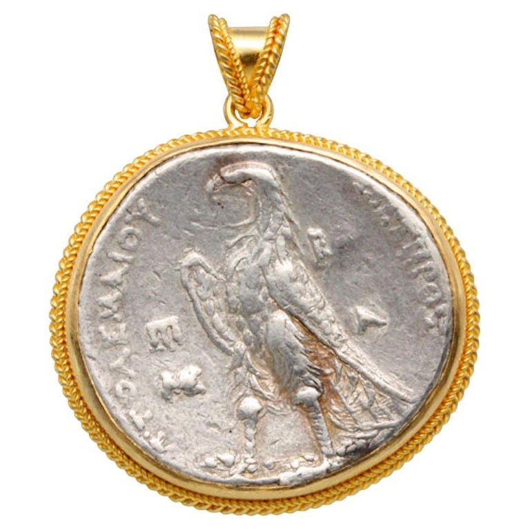Ancient Greek Ptolemaic Dynasty 3rd Century BC Eagle Coin 18K Gold ...