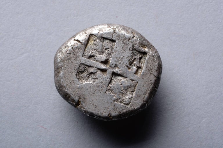 Ancient Greek Silver Griffin Stater Coin from Teos, 510 BC at 1stdibs