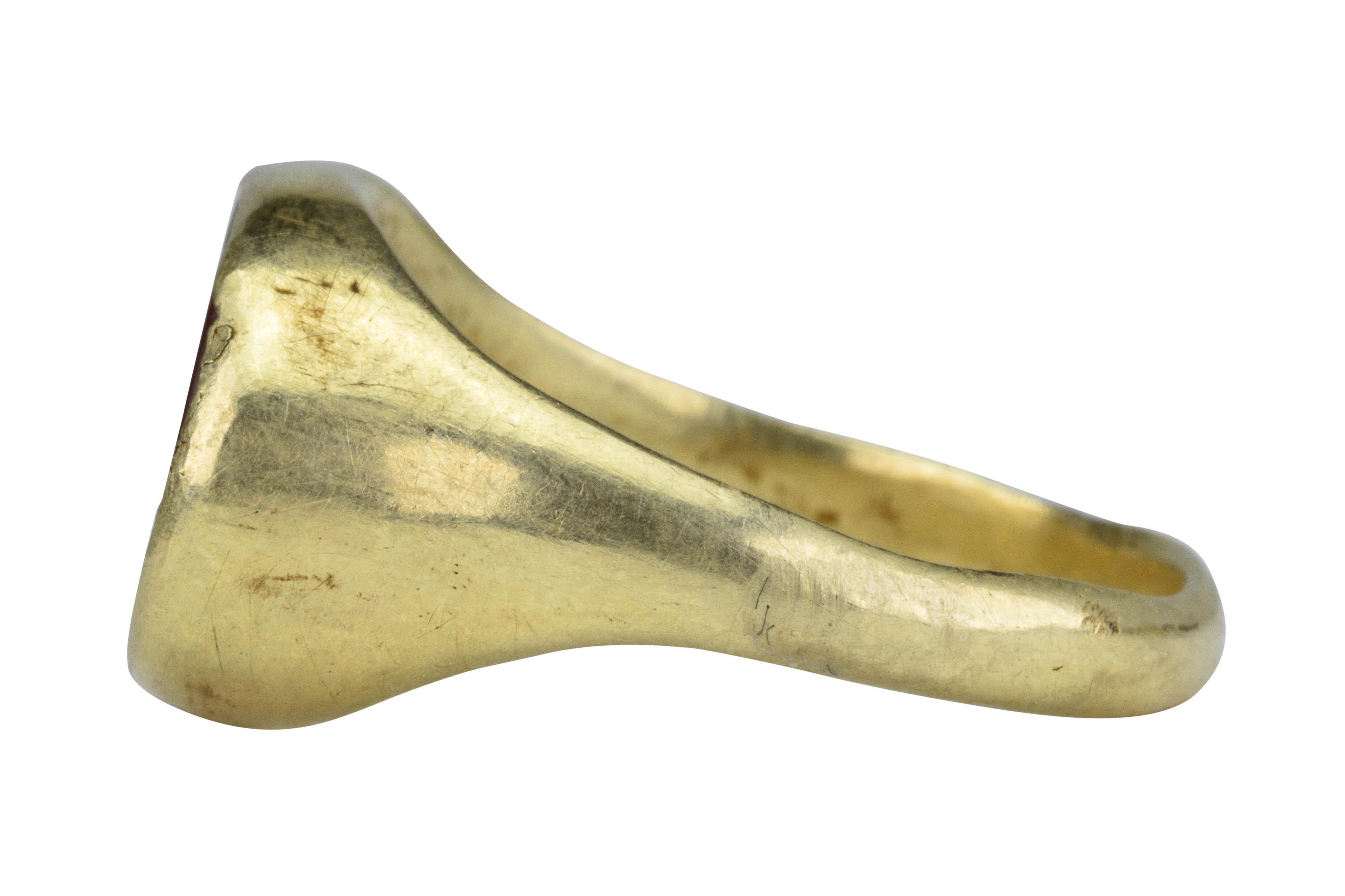 Ancient Imperial Roman Gold Signet Ring with a Carnelian Gem at 1stDibs ...