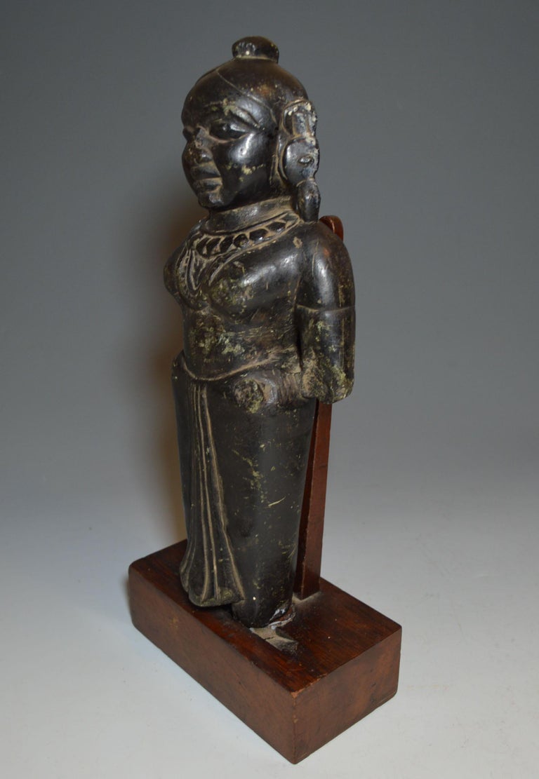 Ancient Indian Stone Hindu Female Goddess Figure, circa 16th Century at ...
