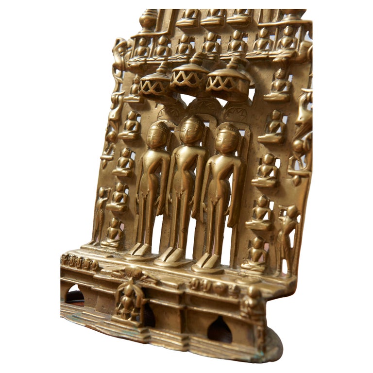 Ancient Jain Altarpiece with Three Standing Jina's, Gujarat, India 16th ...