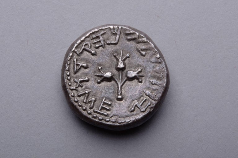 Ancient Jewish Silver Shekel Coin from Year 2 of the First Revolt, 67 ...
