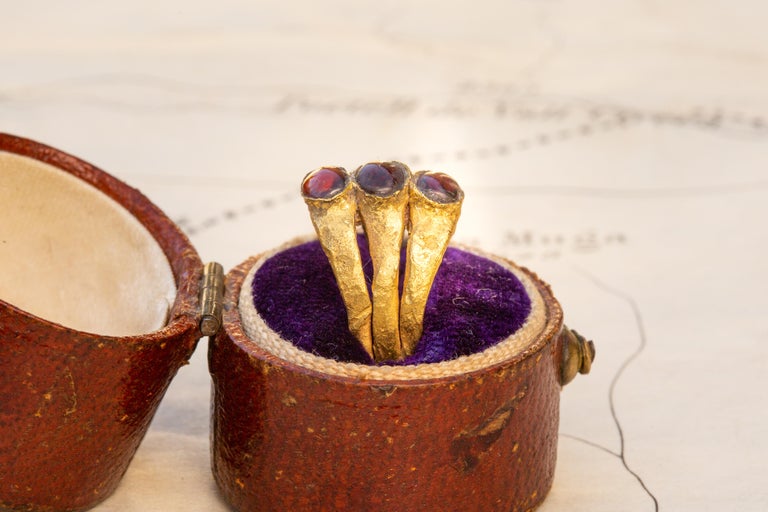 Ancient Late Roman Gold Garnet Ring Triple Layer Bezel, 3rd Century For ...