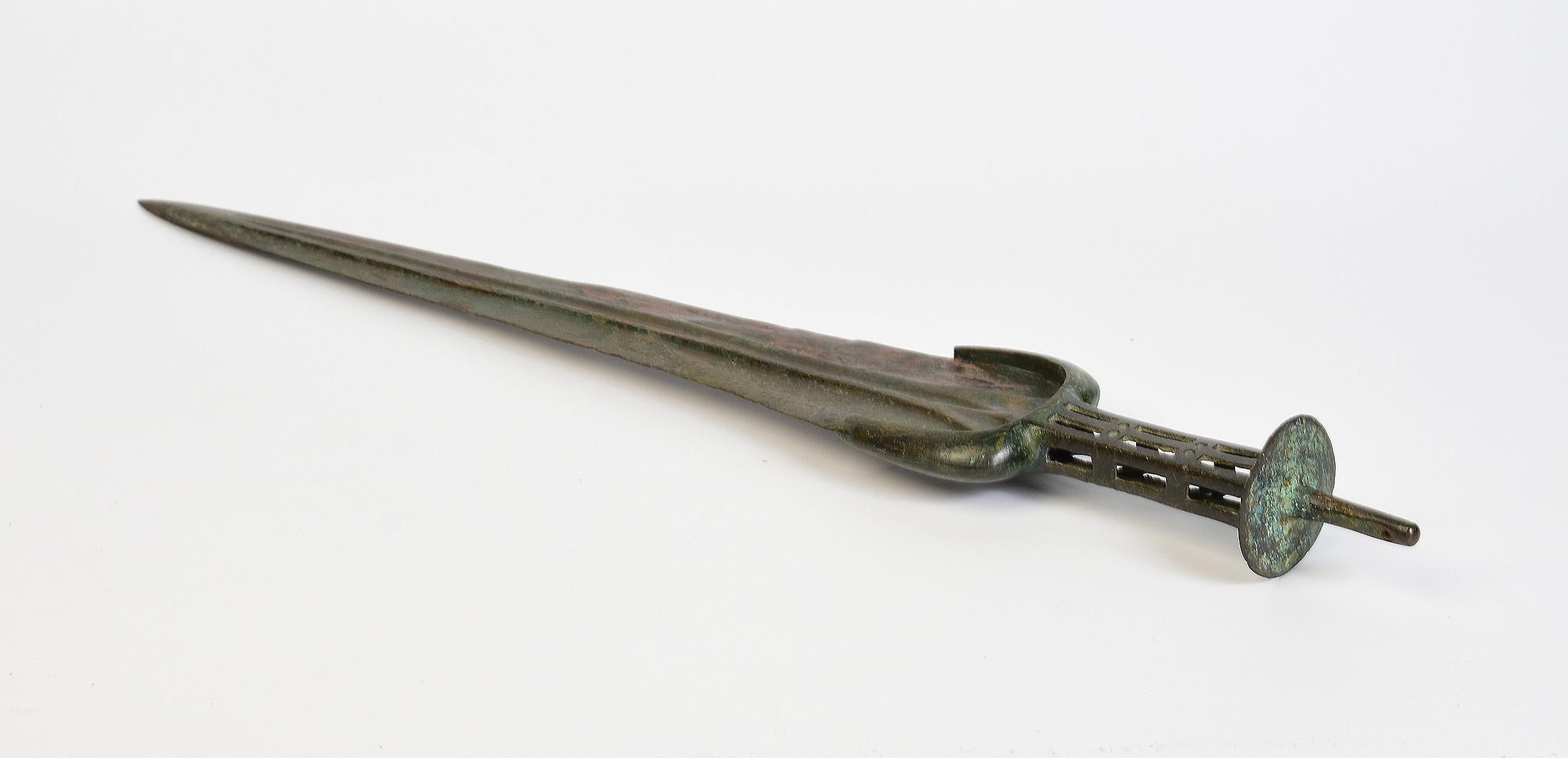 Ancient Luristan Bronze Sword / Knife / Dagger / Early Iron Age Weapon For Sale at 1stDibs