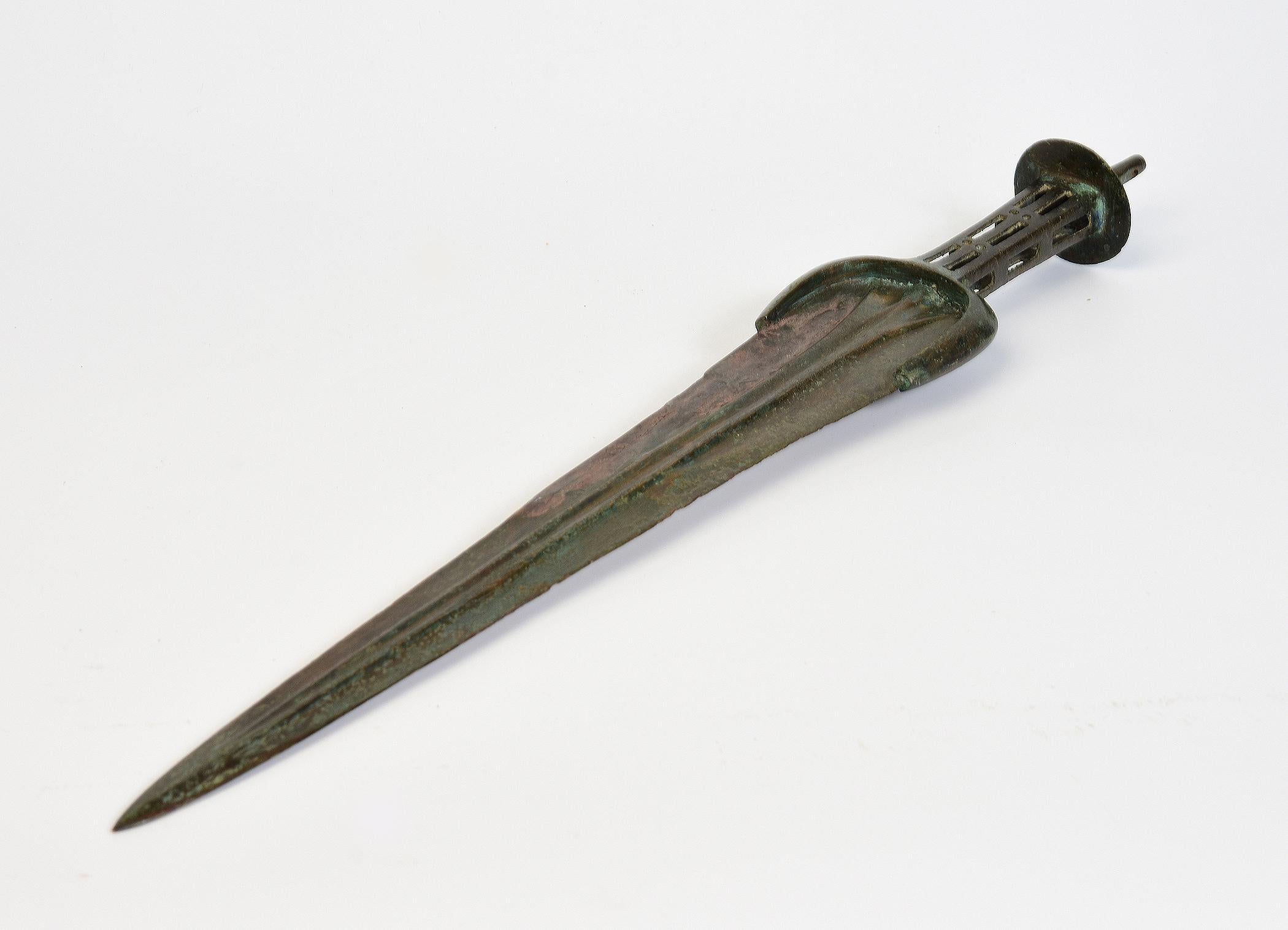 Ancient Luristan Bronze Sword / Knife / Dagger / Early Iron Age Weapon For Sale at 1stDibs