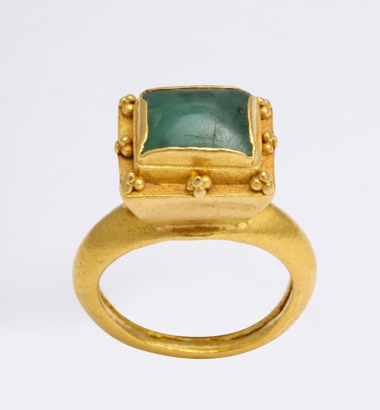 Ancient Medieval Gold Emerald Ring at 1stDibs | medieval emerald ring