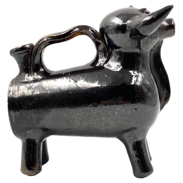 Ancient Mediterranean Style Bull Shaped Jug Sculpture, France, 1960s ...