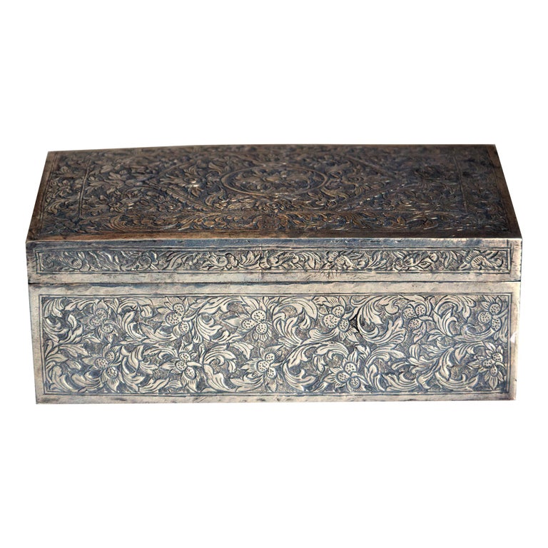 Ancient Persian Silver Box, 19th Century at 1stDibs