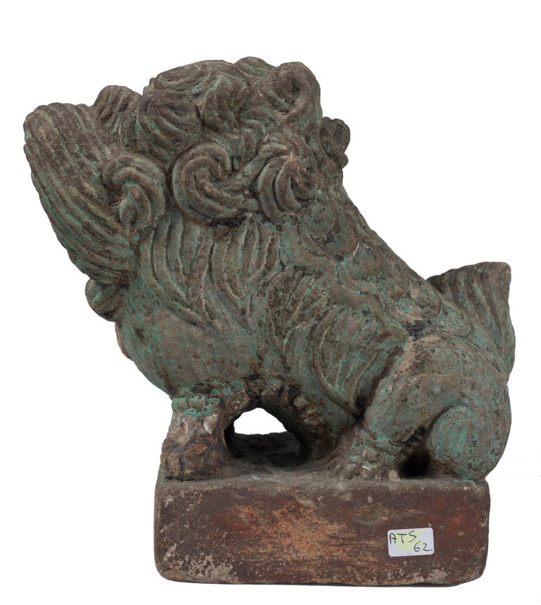 Ancient Pho Dog Sculpture, Chinese Manufacture, 19th Century at 1stDibs