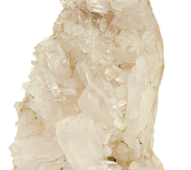 Ancient Rare Rock Crystal on Wooden Base, 1850s For Sale at 1stDibs