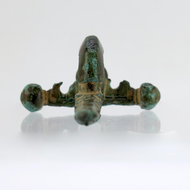 Ancient Roman Bronze Crossbow Fibula or Toga Pin For Sale at 1stDibs