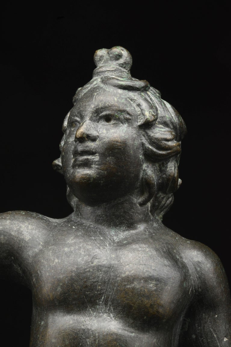 Ancient Roman Bronze Cupid Statuette For Sale at 1stDibs