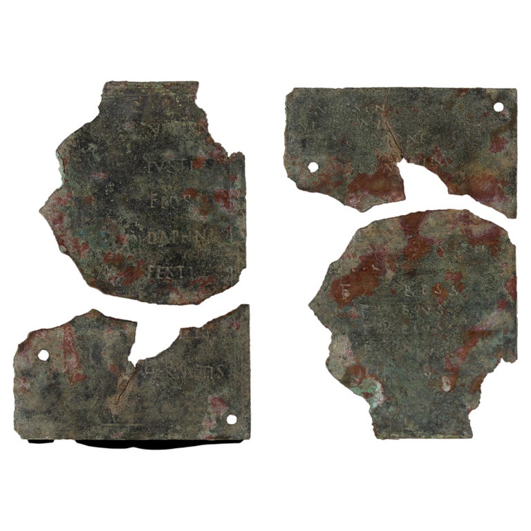 Roman Bronze Military Diploma (Fragment) by the Consuls Ti. Iulio ...
