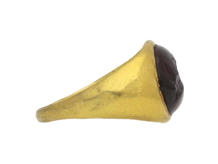 Ancient Roman Female Bust Intaglio Ring, circa 3rd-4th Century AD For ...