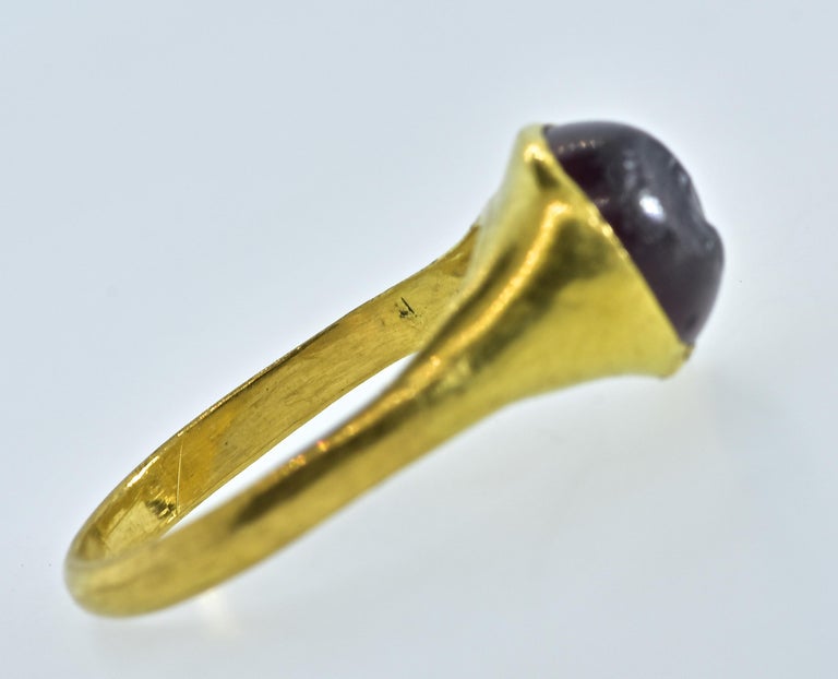 Ancient Roman Gold Finger Ring Intaglio, 1st Century AD at 1stDibs