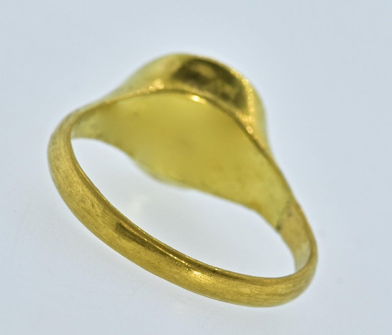 Ancient Roman Gold Finger Ring Intaglio, 1st Century AD at 1stDibs