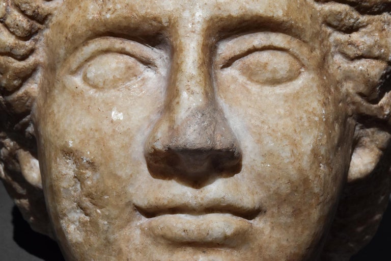 Ancient Roman Marble Head of a Noble Woman For Sale at 1stDibs