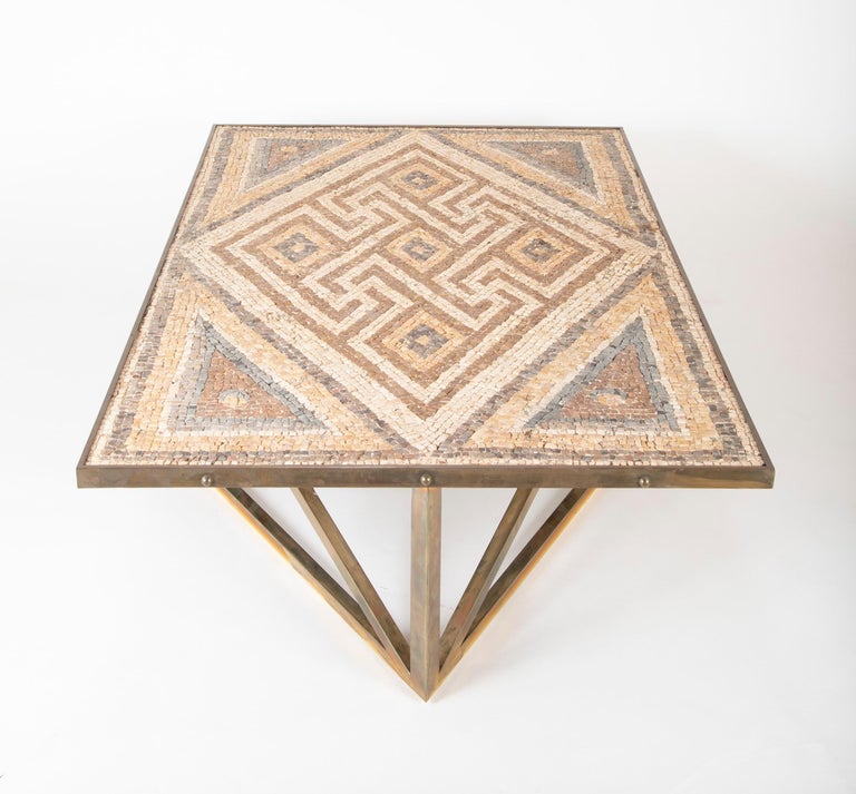 Ancient Roman Mosaic Slab Coffee Table at 1stDibs | ct mosaic slab ...