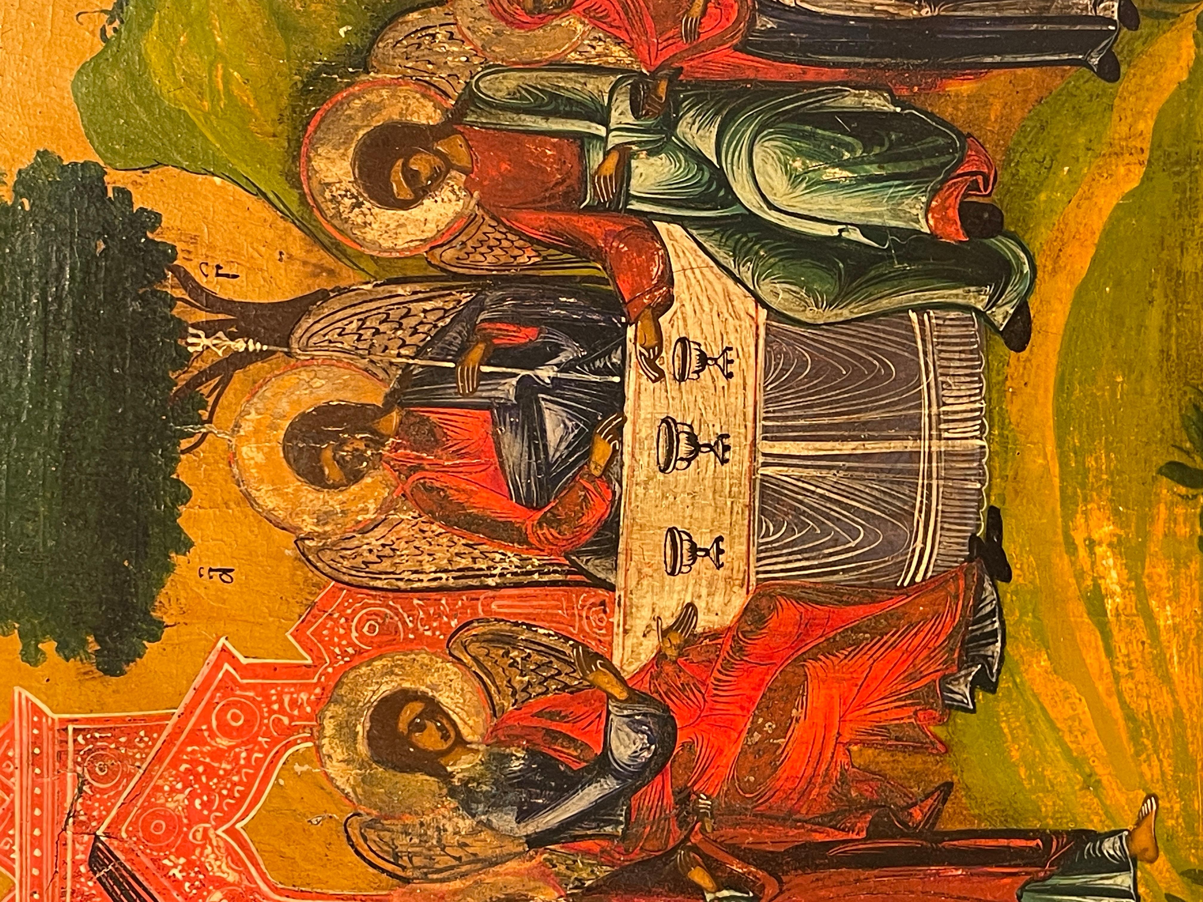 Ancient Russian icon, gold background, polychrome, 19th century. For Sale at 1stDibs