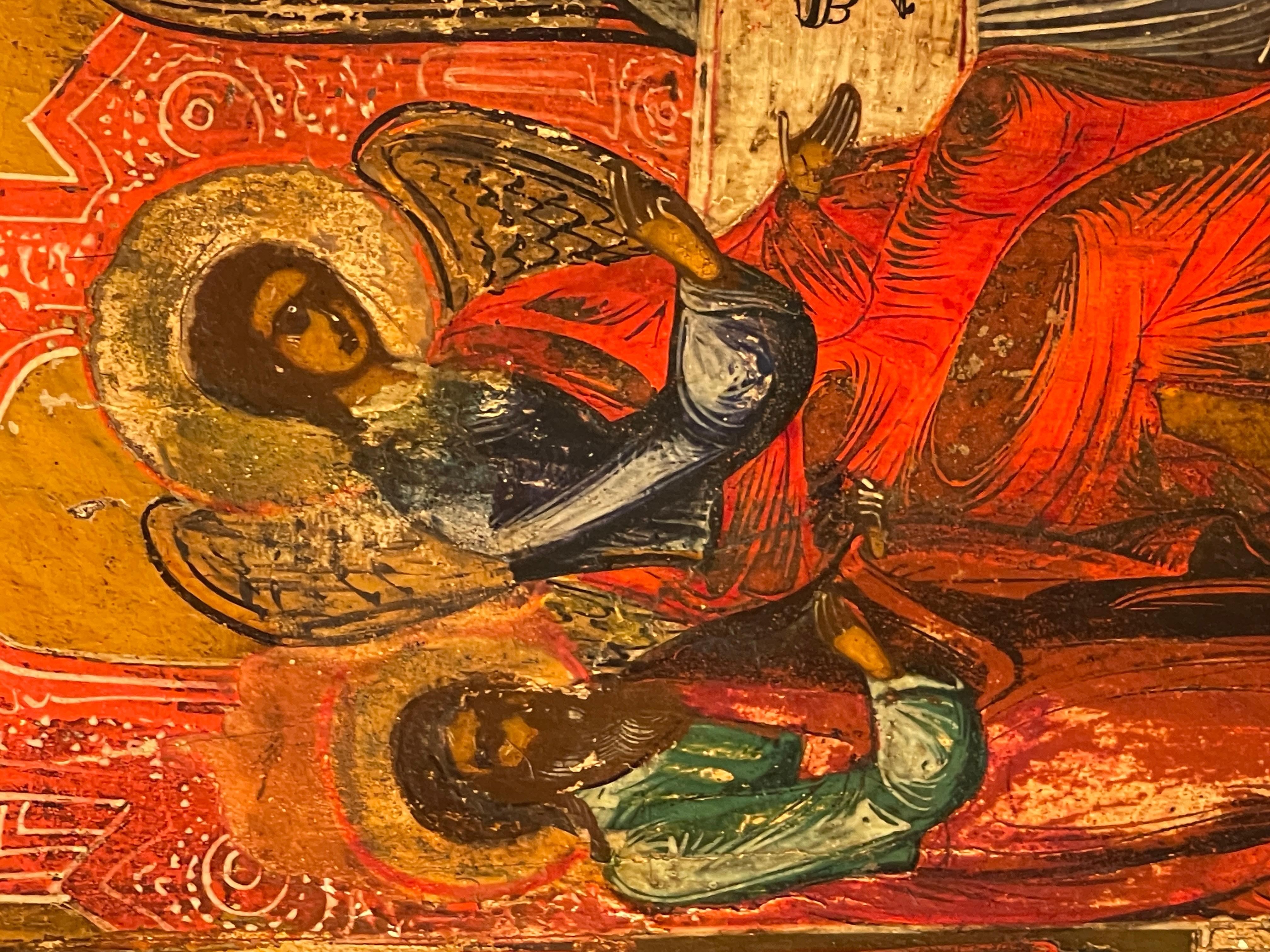Ancient Russian icon, gold background, polychrome, 19th century. For Sale at 1stDibs
