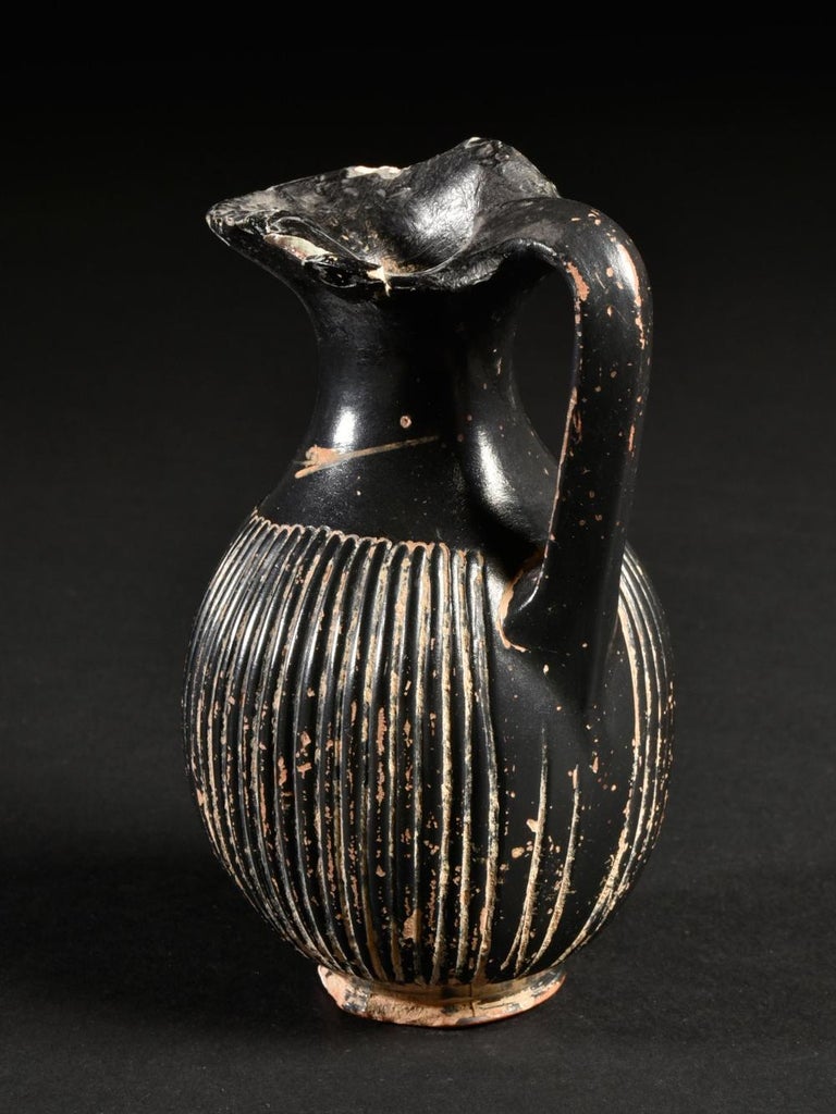 Ancient Terracotta Greek Pottery Oinochoe Wine Vessel, circa 350 BC at ...